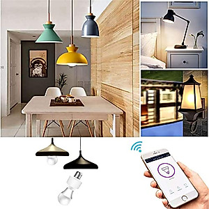 Bahong Smart WiFi Light Socket,Smart Home Mini Socket,E26/E27 Lamp Bulb Adapter with APP Remote Control Timer,Wireless Remote Control Lamp Holder,Only Support 2.4GHz Network (1PC)