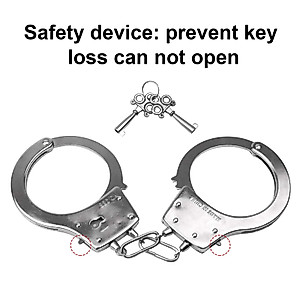 HAPTIME Police Badge, American Flag Badge, Toy Handcuffs Set for Kids' Cosplay, Pretend Play, School, Birthdays - Cop Role Play Kit for Classroom Fun, Party Favors, and Gifts