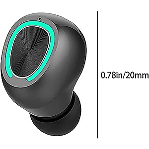 VINAU 1 Pc Wireless Bluetooth 5.3 Earphones Single Ear Stereo Sound in-Ear Earbuds with Mic Mini Handsfree Sport Headphone Compatible iOS & Android