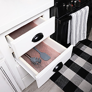 Con-Tact Brand Metallic Grip Premium Nοn-Adhesive Non-Slip Counter Top, Drawer and Shelf Liner, 18" x 4', Copper