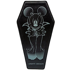 Loungefly X LASR Exclusive Disney Count Mickey Coffin Convertible Crossbody Bag - Cute Backpacks Festival Backpack Goth Fashion Disneybound
