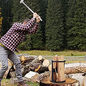 MARVOWARE Heavy Duty Wood Splitter, Cast Iron Manual Log Splitter, No Sharp Edge, Firewood Splitter, Enhanced Structure and Weight, Kindling Splitter, Wood Splitter