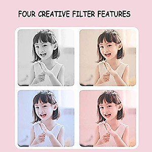 LKYBOA Pink Blue Children's Camera -Kids Camera for Girls or Boys, Anti-Drop Kid Digital Camera with Soft Silicone Shell and 8 Pixel Dual Lens (Color : Green)