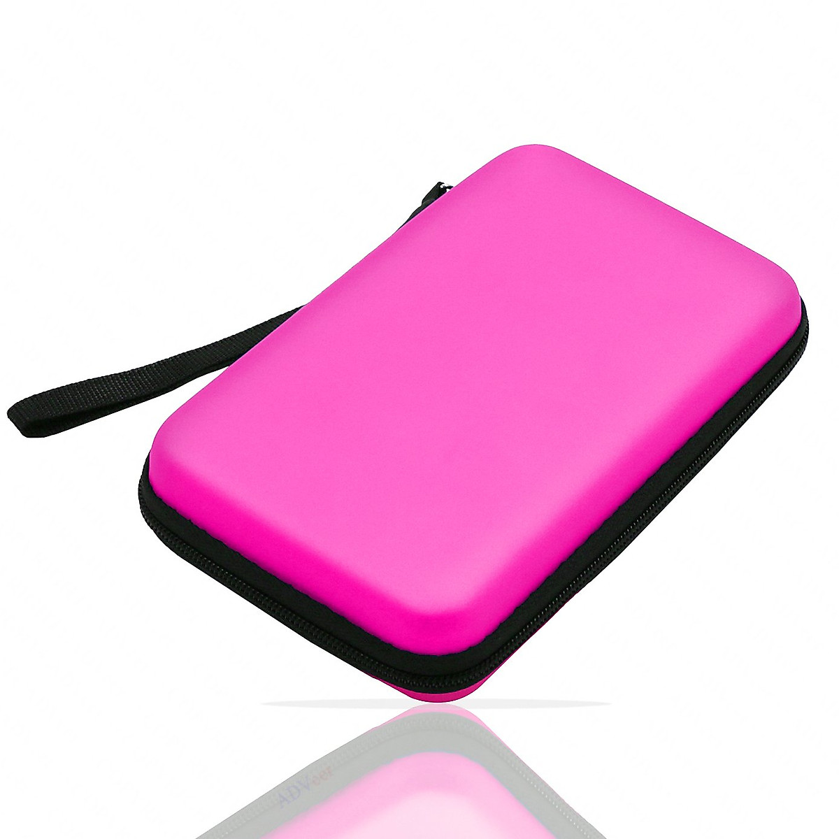 ADVcer 3DS Case, EVA Waterproof Hard Shield Protective Carrying Case with Detachable Hand Wrist Strap Compatible with Nintendo New 3DS XL, New 3DS, 3DS, 3DS XL LL, DSi, Dsi XL, DS, DS Lite (Fuchsia)