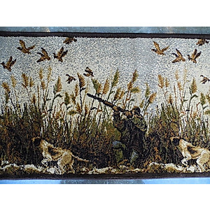 Duck Bird Hunting Scene Area Rug (2 Feet 2 Inch X 7 Feet 2 Inch Runner)