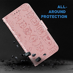 FDCWTSH Compatible with LG V20 Wallet Case Wrist Strap Lanyard Leather Flip Card Holder Stand Cell Accessories Folio Purse Credit ID Slot Magnetic Phone Cover for LGV20 LG20 V 20 Women Men Rose Gold