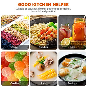 DOITOOL Glass Saucepan with Cover, Clear for Cooking on Stove, Glass Cooking Saucepan with Side Handle for Pasta Noodle, Soup, Milk, Tea (18x13x14.5cm)