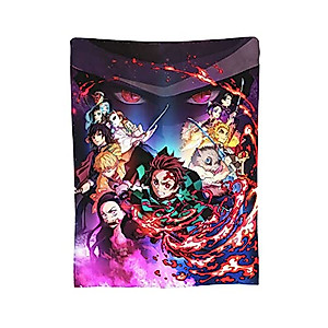 Anime Blanket Throw Flannel Fleece Blanket All Seasons Lightweight Air Conditioner Warm Blanket for LivingRoom/Bedroom/Sofa/Camping/Office/Chair Halloween Thanksgiving 50"x40"