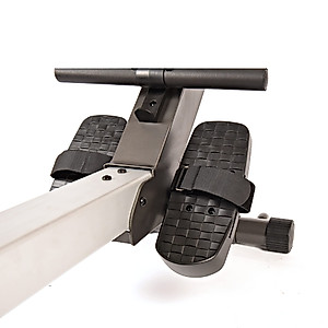 Stamina Pro Dual Air and Magnetic Resistance Rowing Machine Foldable w/Fitness Coaching App and Wireless Chest Strap Heart Monitor - Folding Rowing Machines for Home Use