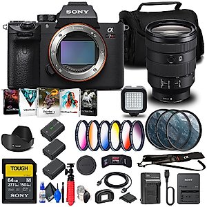 Sony Alpha a7R IVA Mirrorless Digital Camera (Body) (ILCE7RM4A/B) + Sony FE 24-105mm f/4 Lens + 64GB Card + Corel Photo Software + Case + 2 x NP-FZ100 Compatible Battery + More (Renewed)