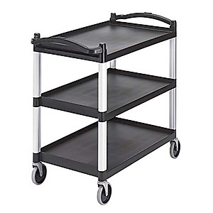 Cambro BC340KD-110 Black Knockdown Utility Cart Case of 1