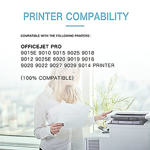 CMTECH Compatible 962XL Ink Cartridges Replacement for HP 962XL 962 XL Work for OfficeJet Pro 9015e 9010 9015 9025 9018 9012 9025e 9020 9019 9016 9028 Printer（Black, Cyan, Magenta, Yellow） 4 Pack