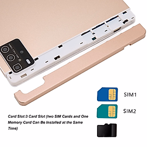 WEYI Gaming Tablet, 100 to 240V Front 5MP Rear 8MP 10.1in Tablet Golden Type C Rechargeable for Home (US Plug)