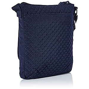Vera Bradley Women's Microfiber Mini Hipster Crossbody Purse With RFID Protection, Navy, One Size