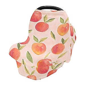 Nursing Cover Breastfeeding Scarf Peaches Painting- Baby Car Seat Covers, Stroller Cover, Carseat Canopy(9rh1b)