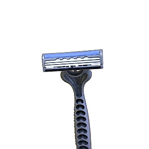 US Shave - 100 Triple Blade Shaving Razors - Wholesale Box of 100 Disposable Razors - 3 Stainless Steel Blades w/Teflon Coating - Pivoting Head - Aloe Strip