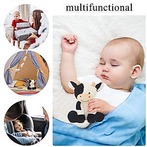 AUCOOMA Cow Stuffed Animal, Plush Cute Cow Toy, Doll Gift for Kids Boys Girls 9 Inches