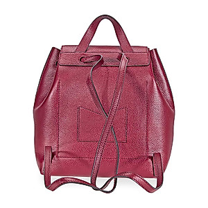 Michael Kors Junie Medium Pebbled Leather Backpack - Maroon