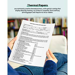 Itari US Letter Thermal Paper for M08F-Letter Portable Printer, Multipurpose Thermal Paper for Picture, Homework, Contract, 8.5" x 11" Size, 100 Sheets