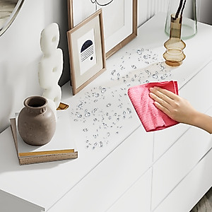 AIEGLE 6 Drawer Dresser for Bedroom, White Handle-Free Dresser Chest with Pop-Out Drawers, Wood Storage Chest of Drawers for Bedroom Organize (59" W x 15.7" D x 32.3" H)