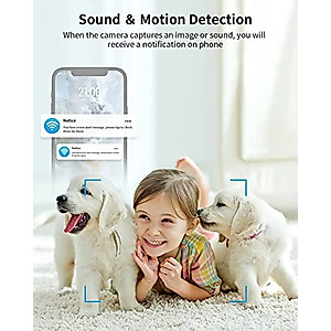 BJS 1080P Indoor Camera for Child/Elder/Nanny/Pet, Home Camera with Infrared Night Vision and 2-Way Storage, Motion and Sound Detection, White (BM-A-2)