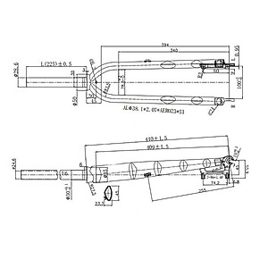 SJHFG 26/27.5/29in Bike Suspension Forks,700C Highway Pure Disc Brake 28.6 Straight Tube Aluminum Alloy Mountain Front Fork (Color : Red)