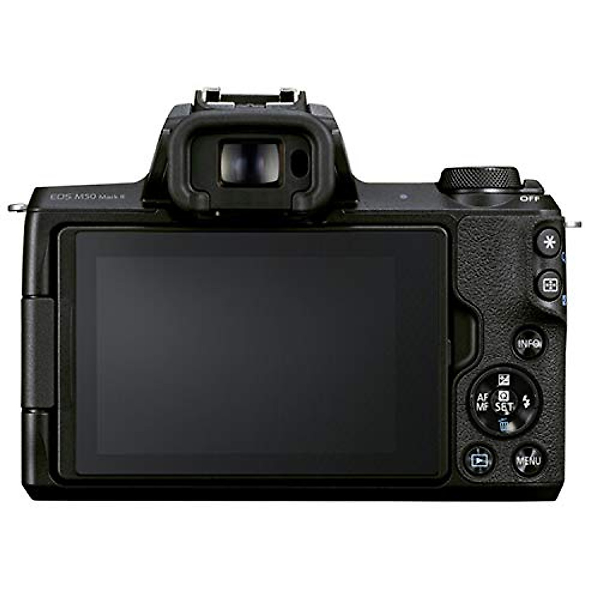 Canon EOS M50 Mark II Digital Camera with 15-45mm Lens + 128GB Memory + LED Video Light + Microphone + Back Pack + Steady Grip Pod + Tripod + Filters + Software + More (36pc Bundle) (Renewed)