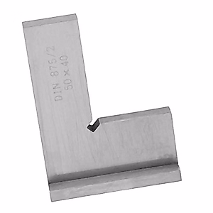 Carbon Steel Flat 90 Degree Right Angle Ruler, Machinist Square Carpenter Square with Seats (#1 Level 2 50 X 40)