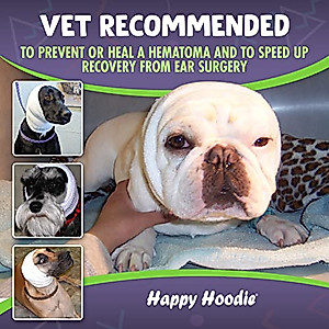 The Original Happy Hoodie for Dogs & Cats - Since 2008 - The Grooming and Force Drying Miracle Tool for Anxiety Relief & Calming Dogs (Large, Black)