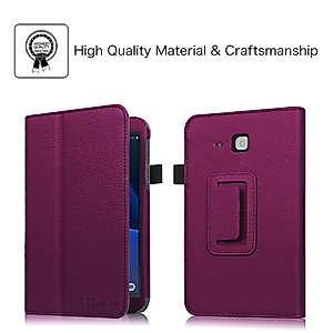 Fintie Folio Case for Samsung Galaxy Tab A 7.0 - Premium Vegan Leather Slim Fit Folio Stand Cover for Samsung Galaxy Tab A 7.0 Tablet 2016 Release (SM-T280/SM-T285), Purple
