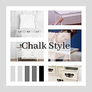 Chalk Pure Paint - for Furniture, Crafts, Home Decor - All-in-One – DIY – Eco-Friendly (Vintage [White]), (33.81 oz)