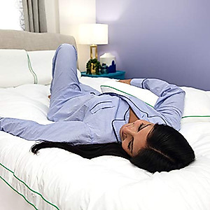 BioPEDIC Clean 2.5-Inch Fiberfill Mattress Topper Odor and Anti-Stain Ultra-Fresh Treated Fabric, Twin, White