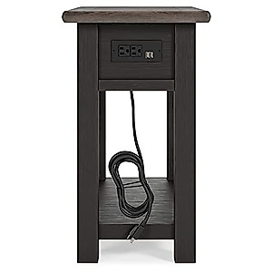 Signature Design by Ashley Tyler Creek Chair Side End Table, Light Brown & Whitewash