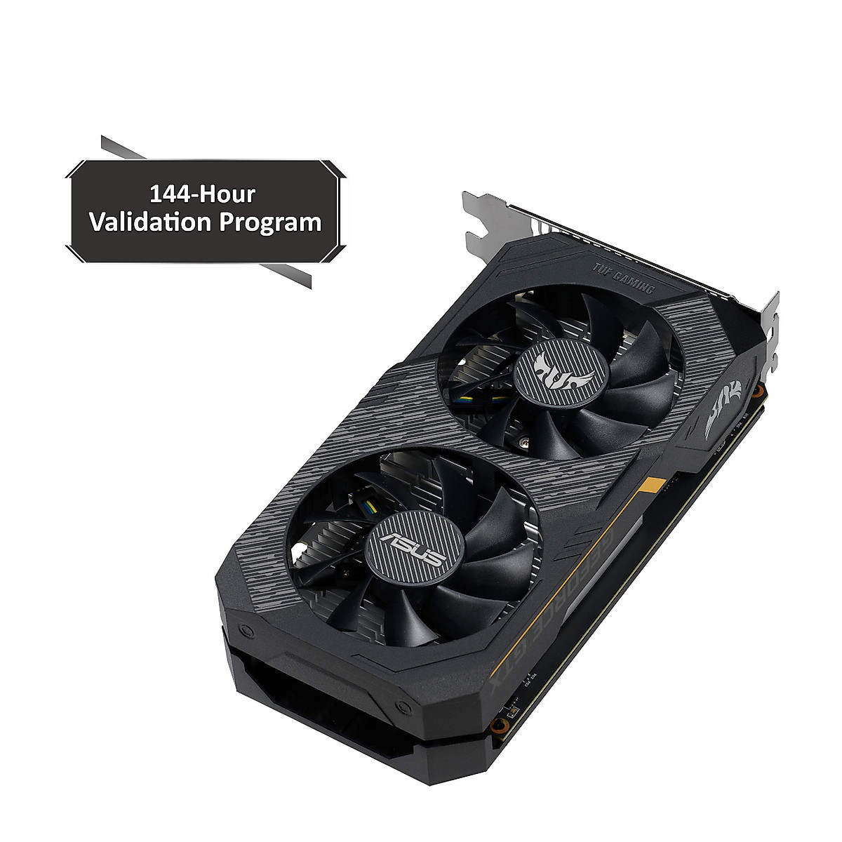 ASUS TUF Gaming NVIDIA GeForce GTX 1650 OC Edition Graphics Card (PCIe 3.0, 4GB GDDR6 Memory, HDMI, DisplayPort, DVI-D, 1x 6-pin Power Connector, IP5X Dust Resistance, Space-Grade Lubricant) (Renewed)