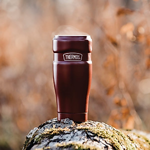THERMOS Stainless King Vacuum-Insulated Travel Tumbler, 16 Ounce, Rustic Red