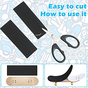 Epakh 48 Pieces Fingerboard Foam Grip Tape Adhesive Foam Tape Black Non Slip Foam Grip Tape for Fingerboards, 2 x 38 x 110 mm