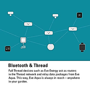 Eve Aqua – Smart water controller for Apple Home app or Siri, irrigate automatically with schedules, easy to use, remote access, no bridge, Bluetooth/Thread, HomeKit