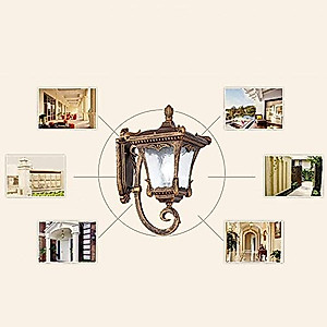 Simple And Cool Wall Lamp Simple European American Country Outdoor Aluminum Waterproof Balcony Garden Doorway Corridor Lamp Wall Wall Light Home Garden Wall Hanging Lamp Retro Villa Gate Wall Lantern