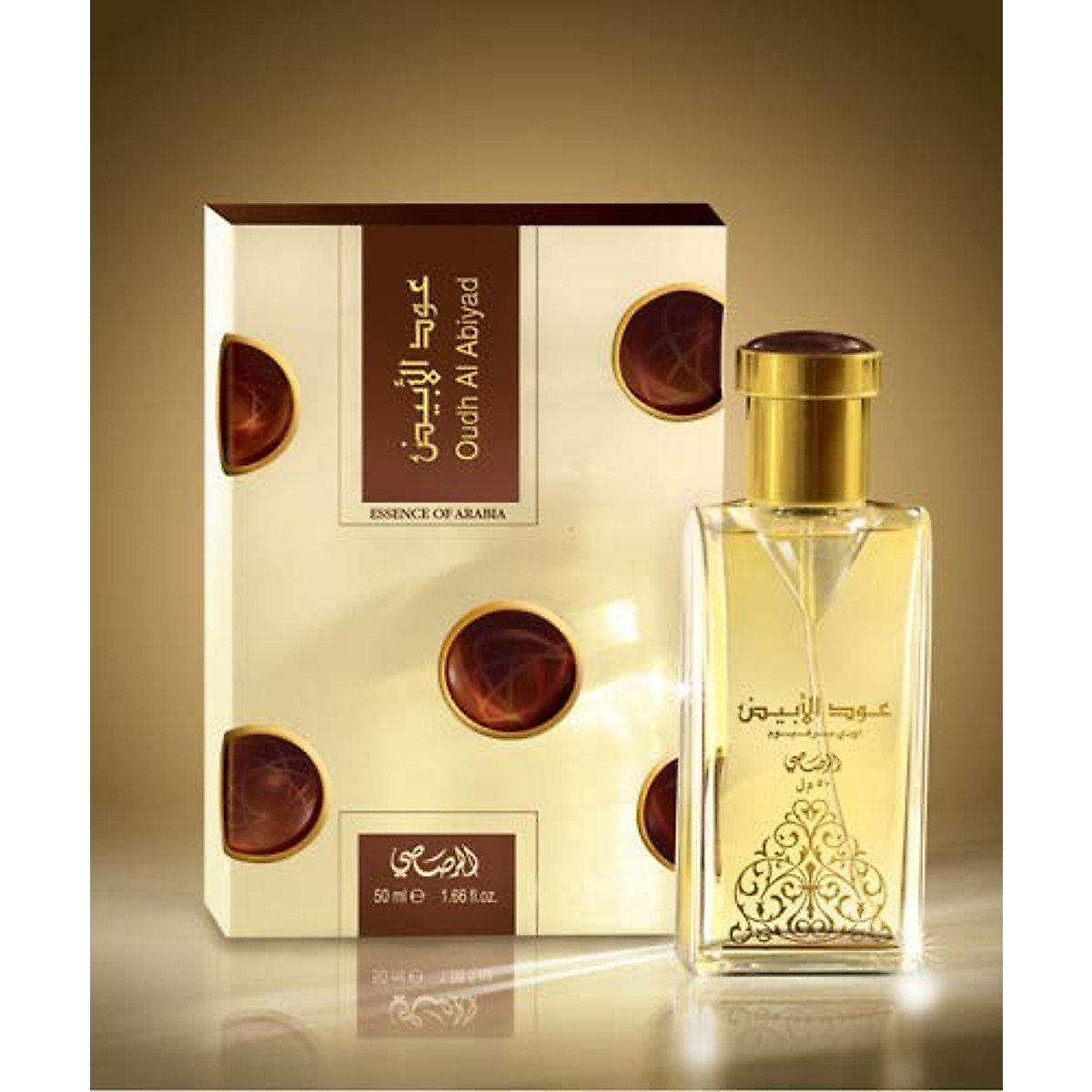 RASASI Oudh Al Abiyad for Men and Women (Unisex) EDP - Eau De Parfum 50ML (1.66 oz) | Royal Oud Bottle | Refreshing Cedarwood and Patchouli with Tangy Accord |Signature Dubai Perfumery