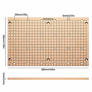 Genmitsu CNC MDF GRID Spoilboard for 3018 CNC Router Machine, Compatible with 3018-PRO/ 3018-PROVer/ 3018PROVer Mach3, 300 x 180 x 12mm (11-4/5''x 7''x 1/2''), M6 Holes (6mm), Screws and Nuts Included