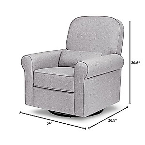 DaVinci Ruby Recliner and Swivel Glider in Misty Grey, Greenguard Gold Certified