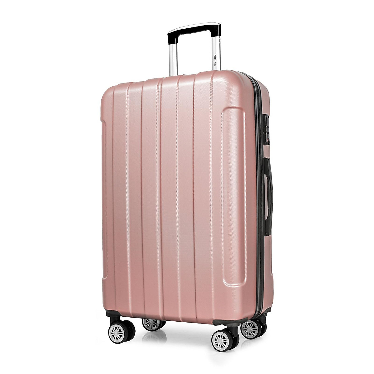 FOCHIER F Carry On Luggage Airline Approved with Spinner Wheels,PC+ABS, 20inch Hard Shell LIghtweight Small Travel Suitcase Carry-On Suitcase With Wheels & TSA Lock,Rose Gold