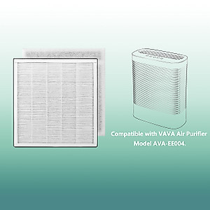 VA-EE004 True HEPA Replacement Filter, Compatible with VAVA VA-EE004 Air Purifier, 2 Pack