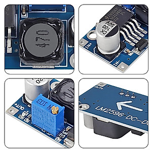5 Pack LM2596 DC to DC Buck Converter 3.0-40V to 1.5-35V Power Supply Step Down Module