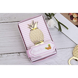 30 PCS Bottle Openers Wedding Favors Decorations, Gold Pineapple, Gift Box Party Supplies