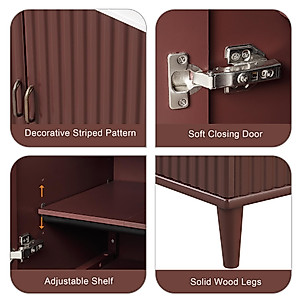 Bellemave Bathroom Vanity with Sink 24 Inch Bathroom Sink Cabinet with 2 Doors, Rosy