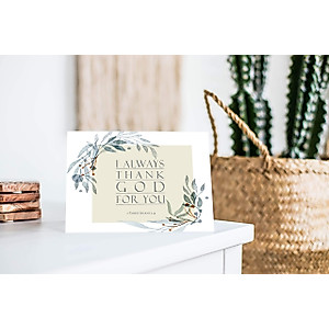 Thank You Inspirational Greeting Cards with Scripture - Pack of 24