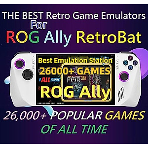 RetroBat Batocera Game Card System for ROG Ally, 512GB Micro SD Card Built-in 26000 Retro Game System Emulator for ROG Ally, RetroBat Retro Game System for ROG Ally