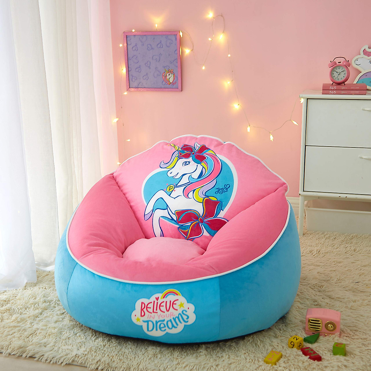 Idea Nuova Space JAM: A New Legacy Basketball Oversized Mink Bean Bag Chair, Ages 3+, Large, Space Jam