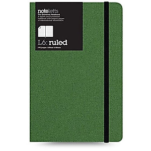 Letts Noteletts Universal Notebook, Medium, Ruled, Green, 6.5 x 4.375 Inches, 192 Pages (LEN6RGN)